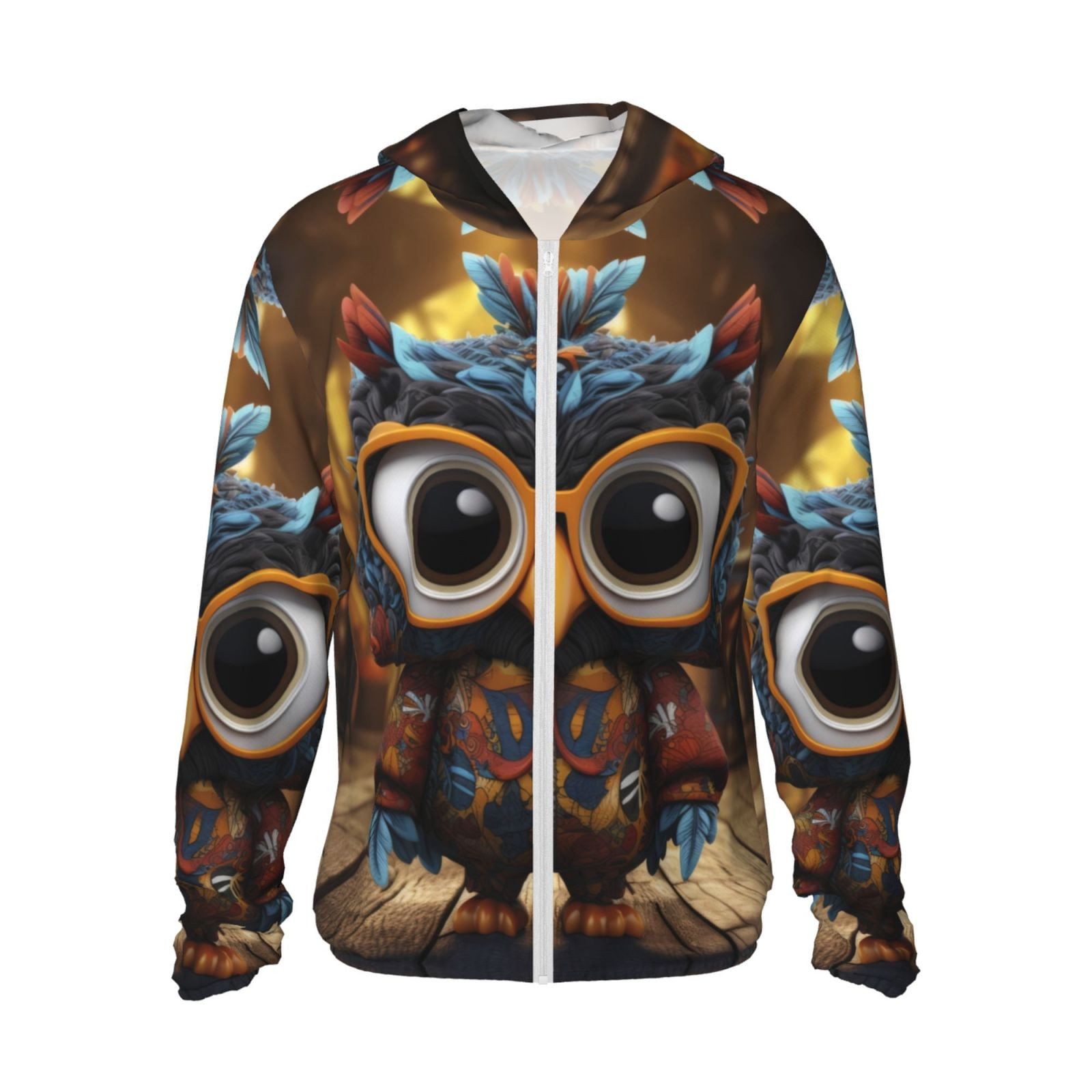Sun Protection Shirts for Men/Women, Quirky Owl With Glasses Long ...