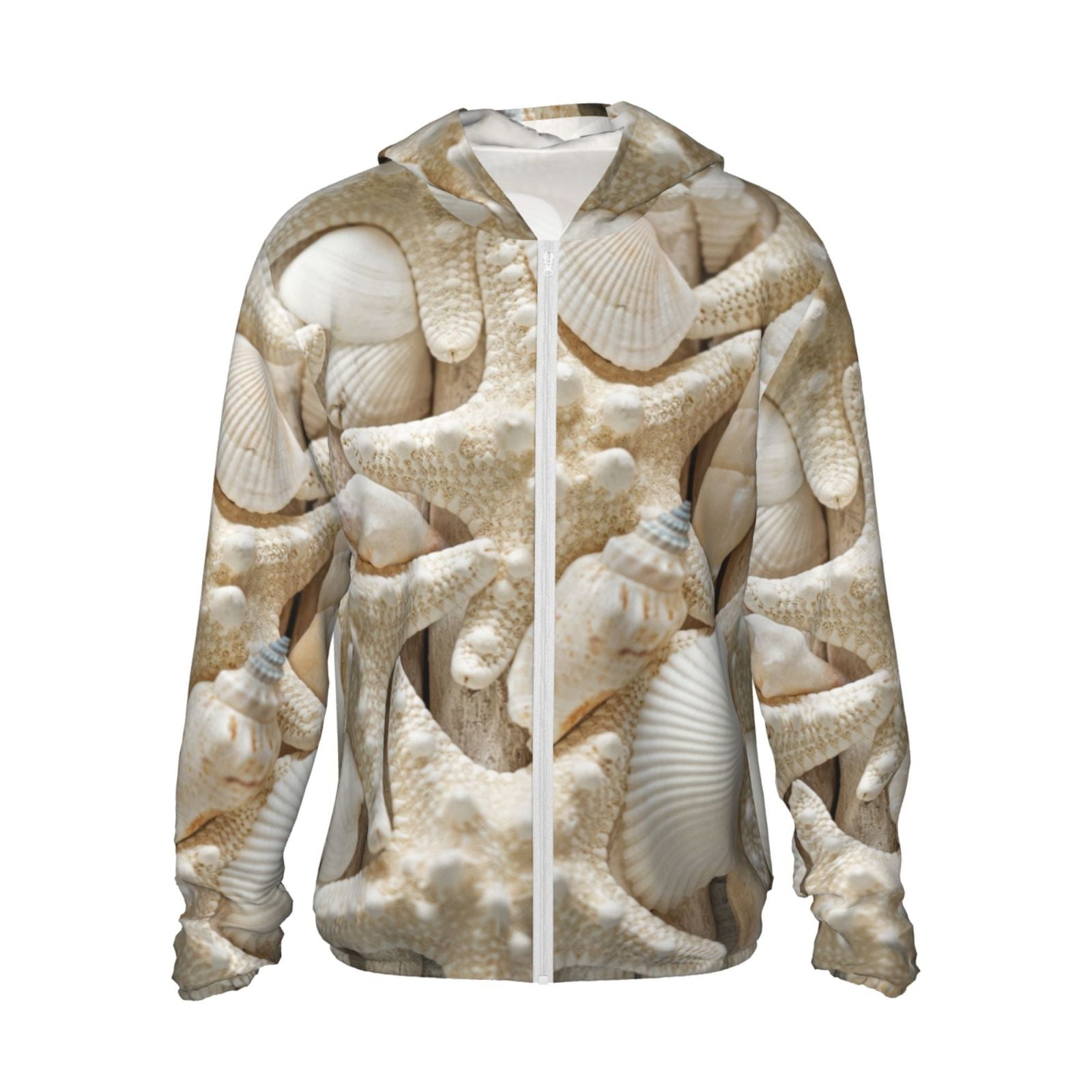 Sun Protection Shirts for Men/Women - Starfish and Sea Shells Long ...