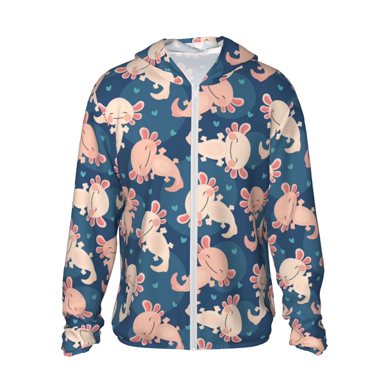 Sun Protection Shirts for Men/Women - axolotl kawaii heart cute Long ...
