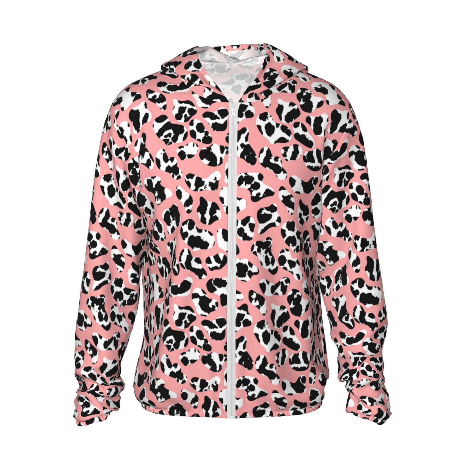 Sun Protection Shirts for Men/Women - cute cow Leopard print pink Long ...
