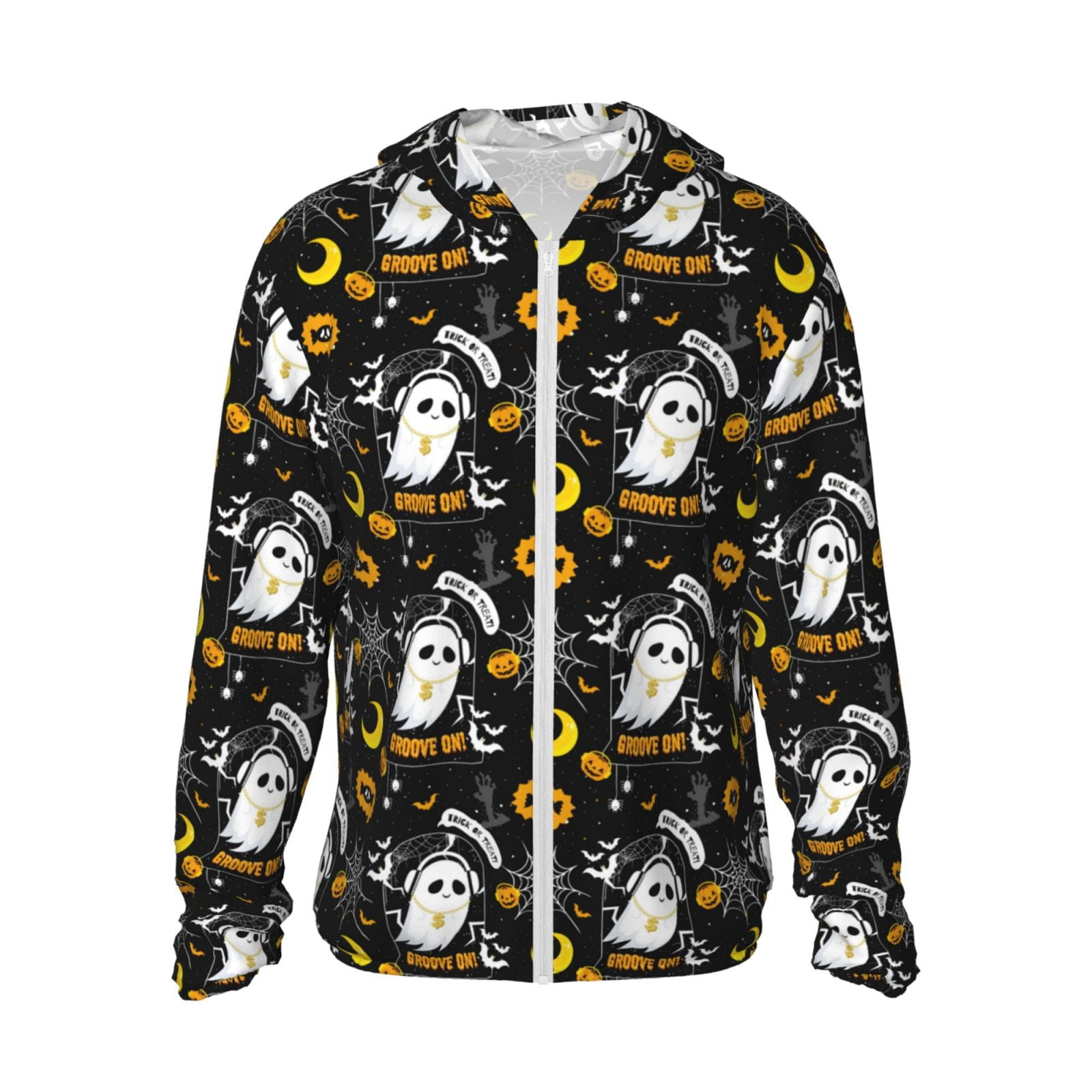 Sun Protection Shirts for Men/Women, ghost_groove_pattern Long Sleeve ...