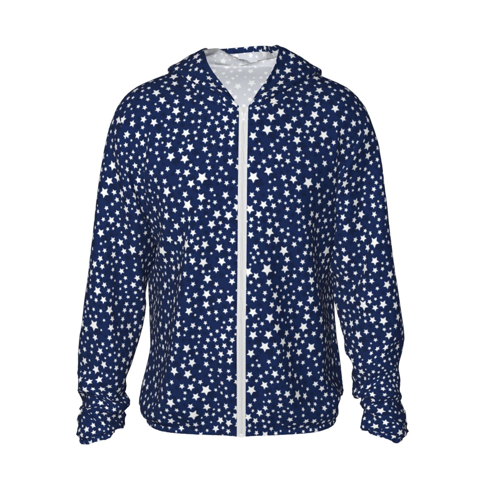 Sun Protection Shirts for Men/Women - shiny stars night sky navyblue ...