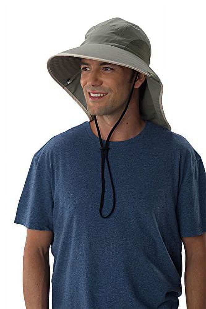 Sun Protection Zone UV Block Wide Brim Cooling Mesh Sunscreen Hat, 100 ...