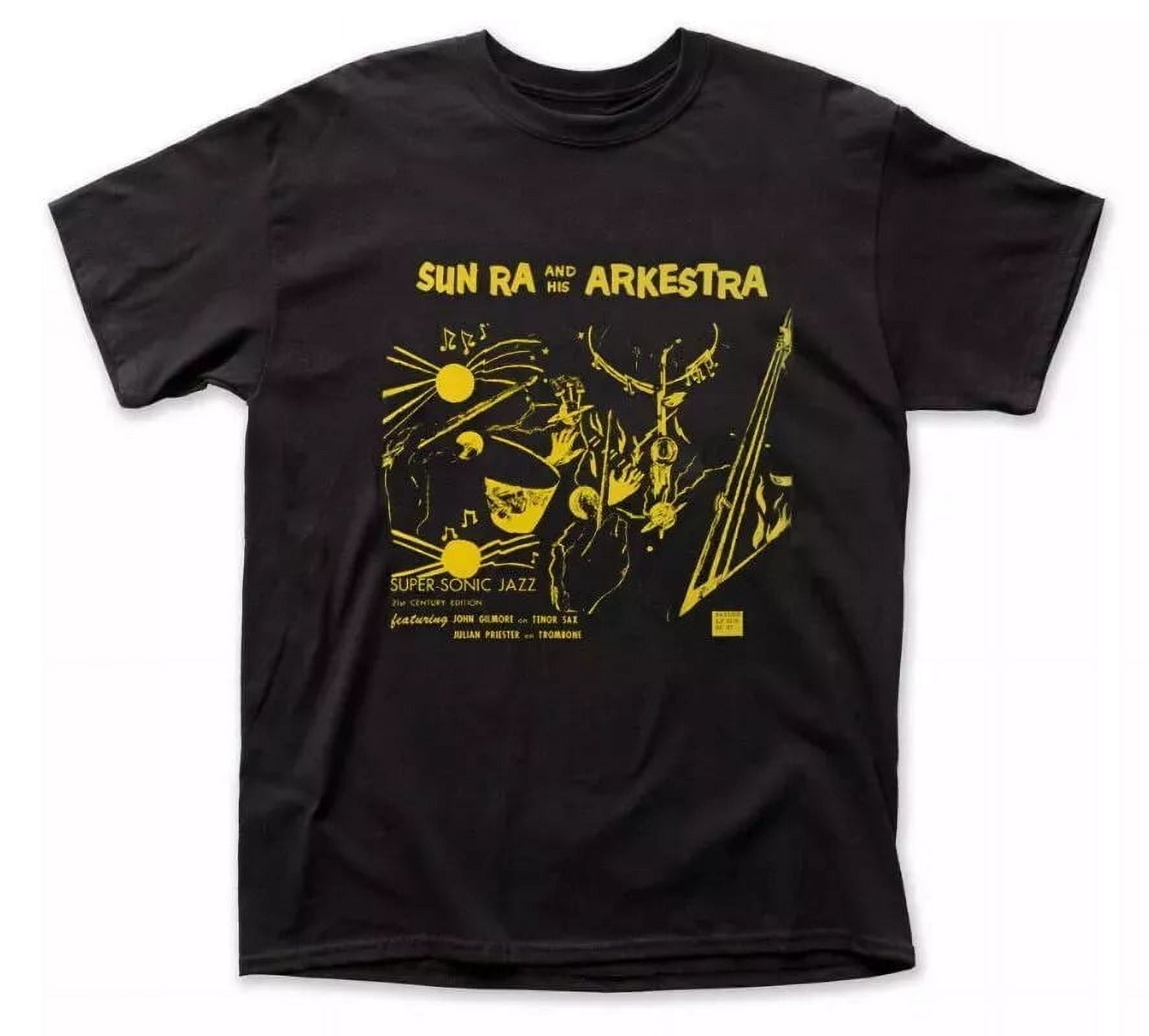 Sun Ra Shirt Music Funny Birthday Black Cotton Tee Vintage Gift For Men ...