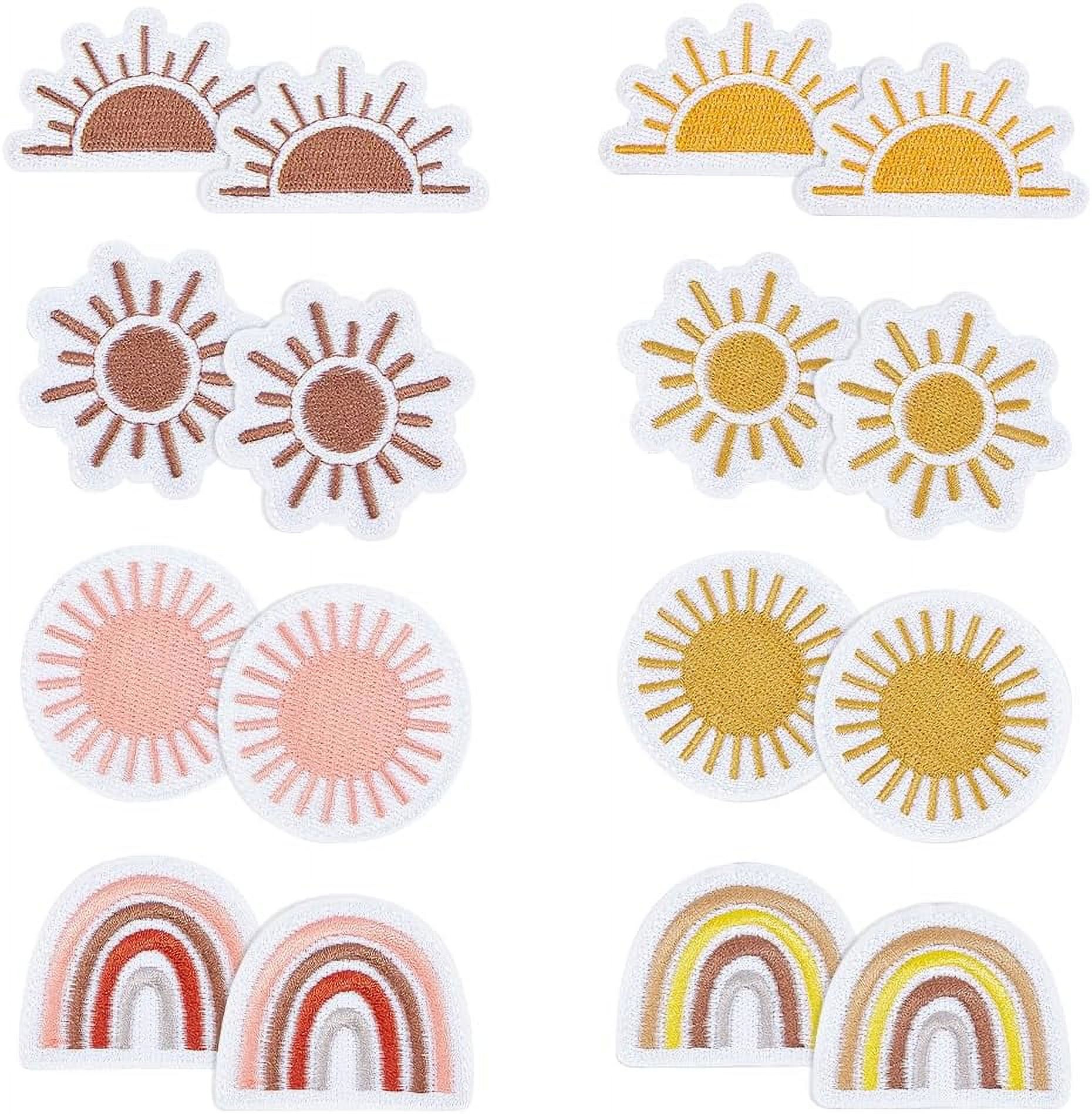Sun Rainbow Iron on Patches Sew On/Iron On Patches Applique Sun Rainbow ...