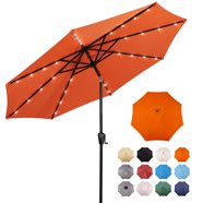 Scafild 7.5ft Solar LED Patio Umbrella | Heavy Duty Market Style ...