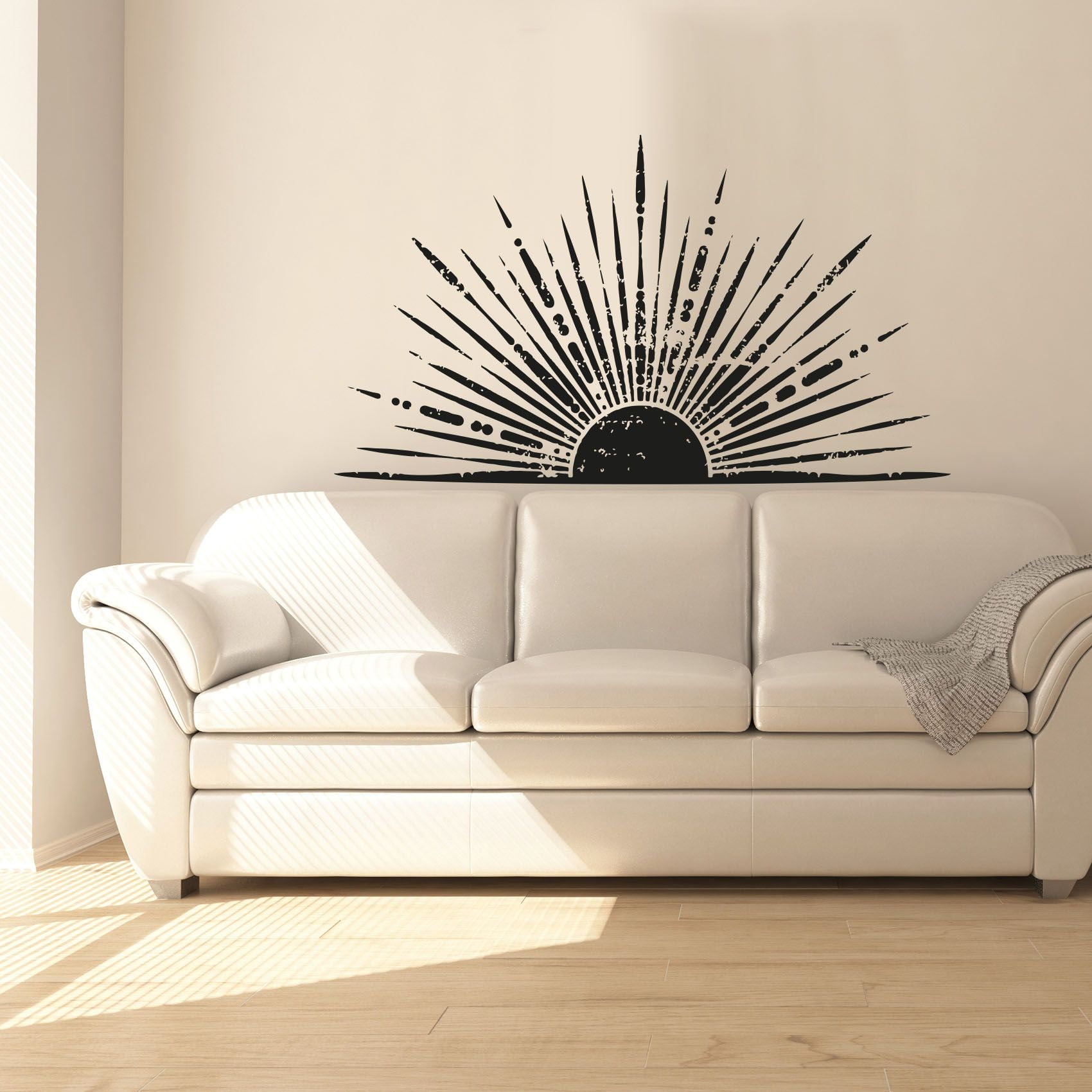 Sun Ray Arch Pattern Shape Boho Abstract Modern Bohemian Accent Wall ...