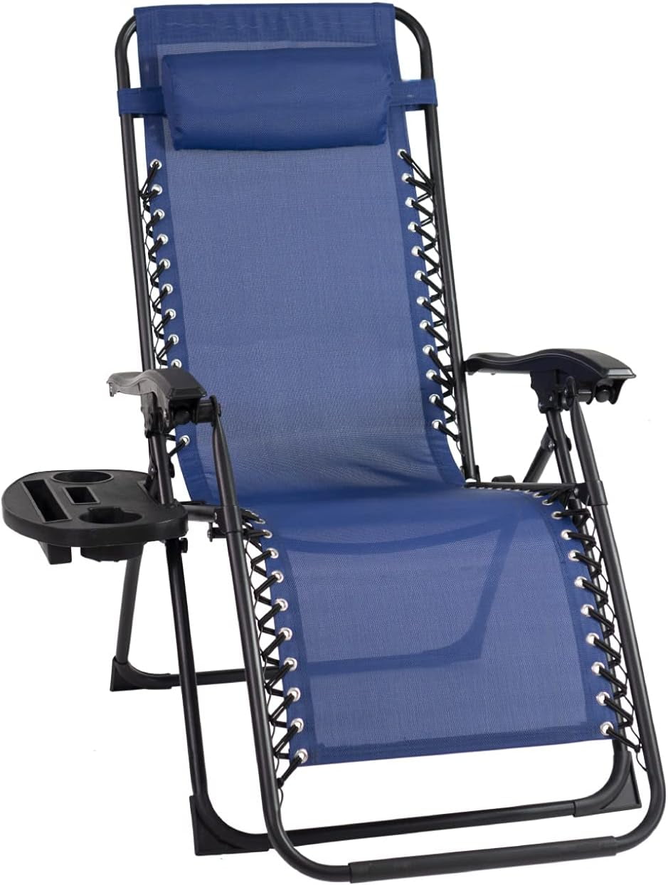 Sun-Ray Oversized Patio Chair with Leg Stabilizers and Big Cupholder ...