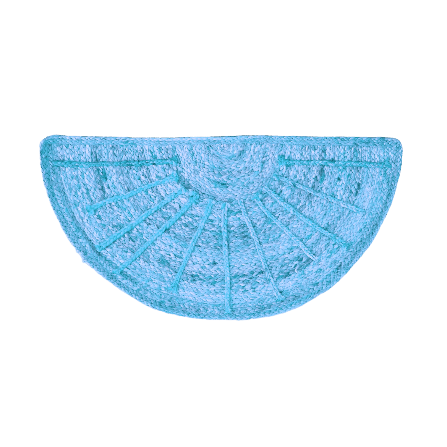 Sun Ray Semi Circle Jute Rug - Blue - Walmart.com