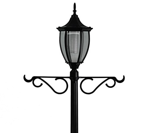 Sun-Ray Solar Lamp Post Light with Planter and Hanger, 7ft. Outdoor ...