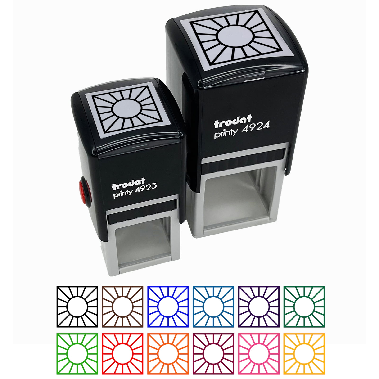 Sun Rays Self-Inking Rubber Stamp Ink Stamper - Fuchsia Ink - Small 1 ...