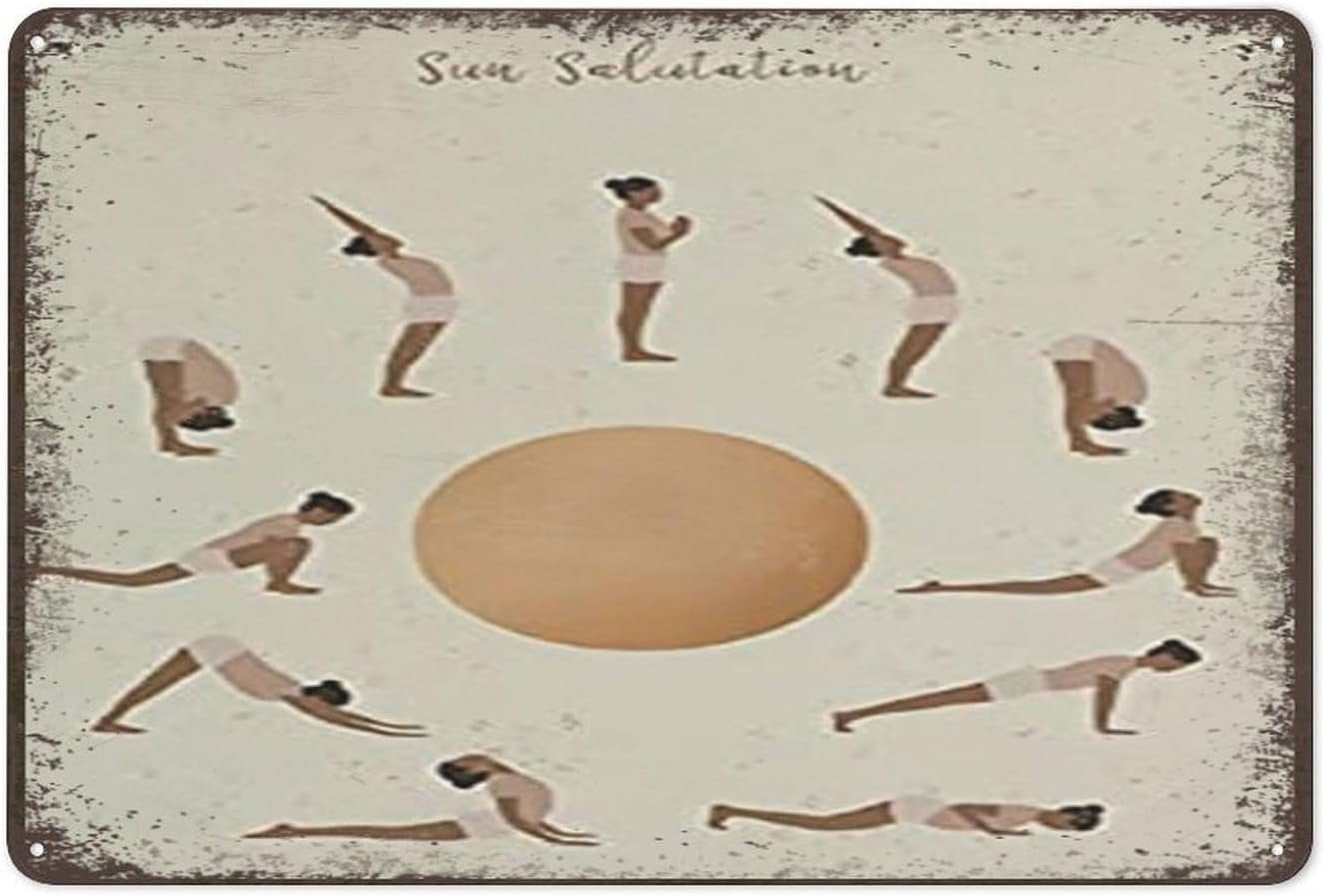 Sun Salutation Poster Yoga Poses Surya Namaskar Yoga Printable Art Yoga ...