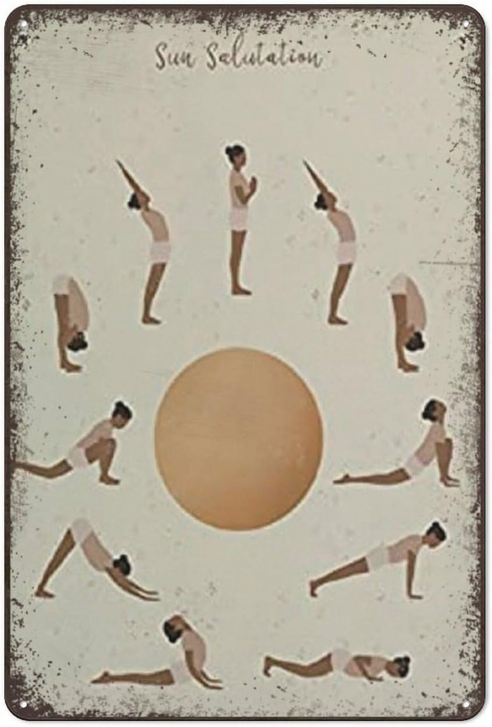 Sun Salutation Poster Yoga Poses Surya Namaskar Yoga Printable Art Yoga ...
