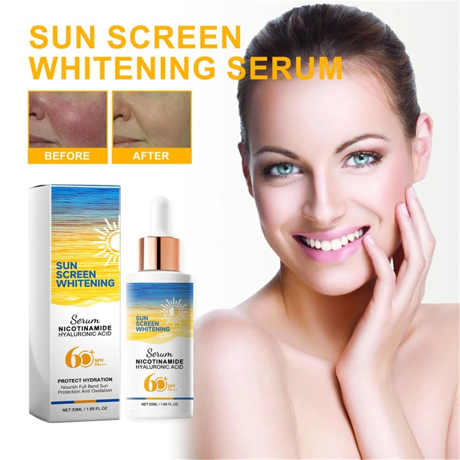 Sun Screen Clear Face Serum SPF 60+ Clear Skin Sunscreen Dry Touch, Oil ...