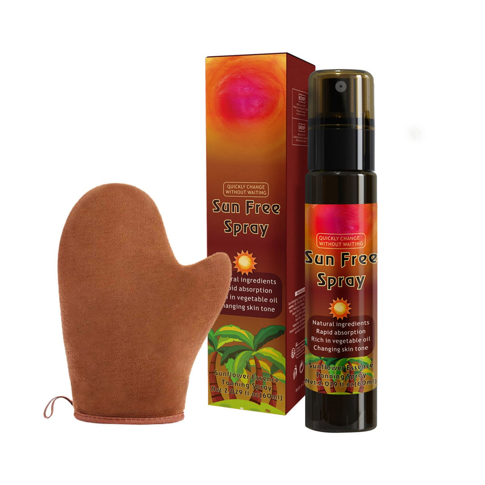Sun Screen SPF Sun Spray Self Tanning Set Natural Sunflower Olive Rose ...