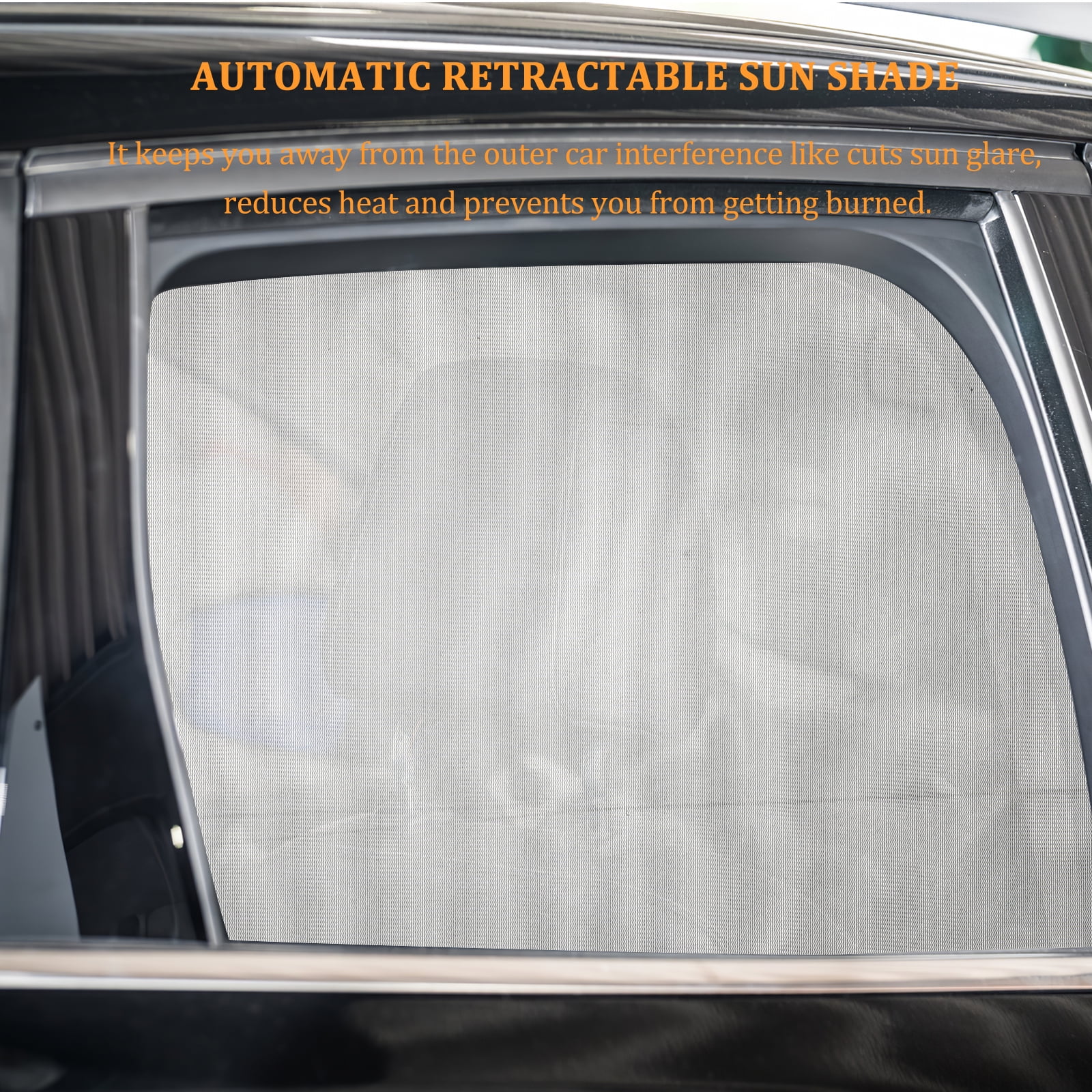 Sun Shade,1 Pair Automatic Retractable Car Sun Shield Side Window ...