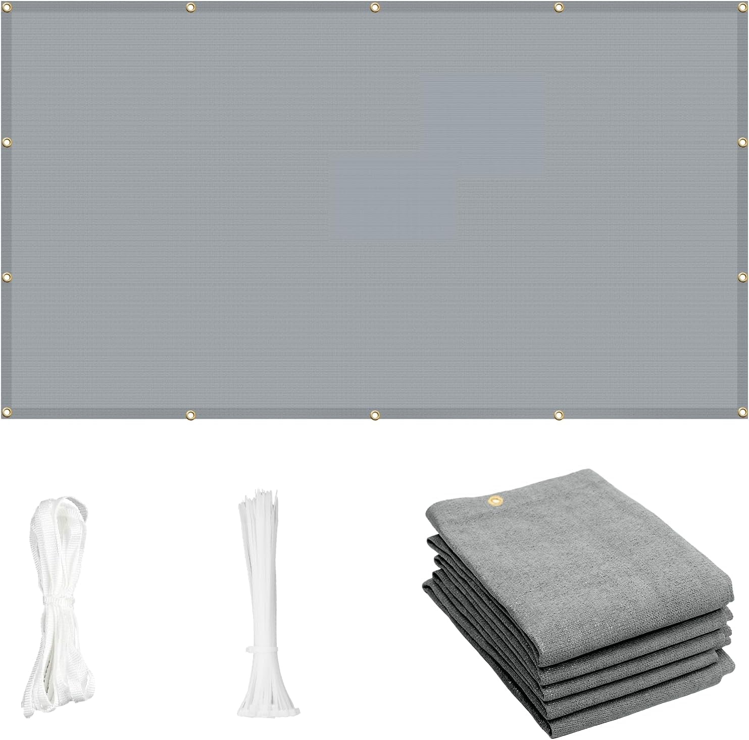 Sun Shade Cloth with Grommets 7×17 FT Shade Panel Shade Tarp Screen for ...