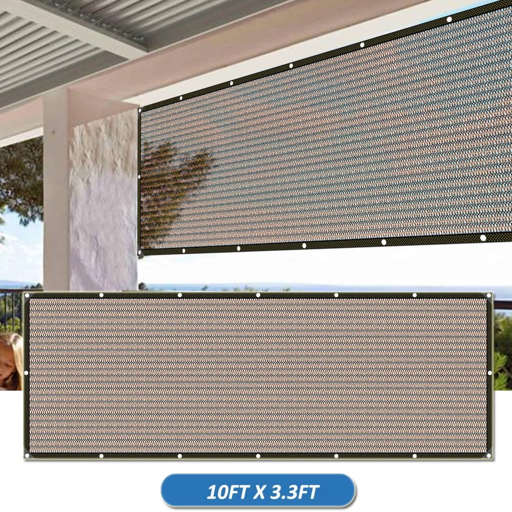 Sun Shade Cloth with Grommets, Privacy Screen Pergola Mesh Cover, 90% ...