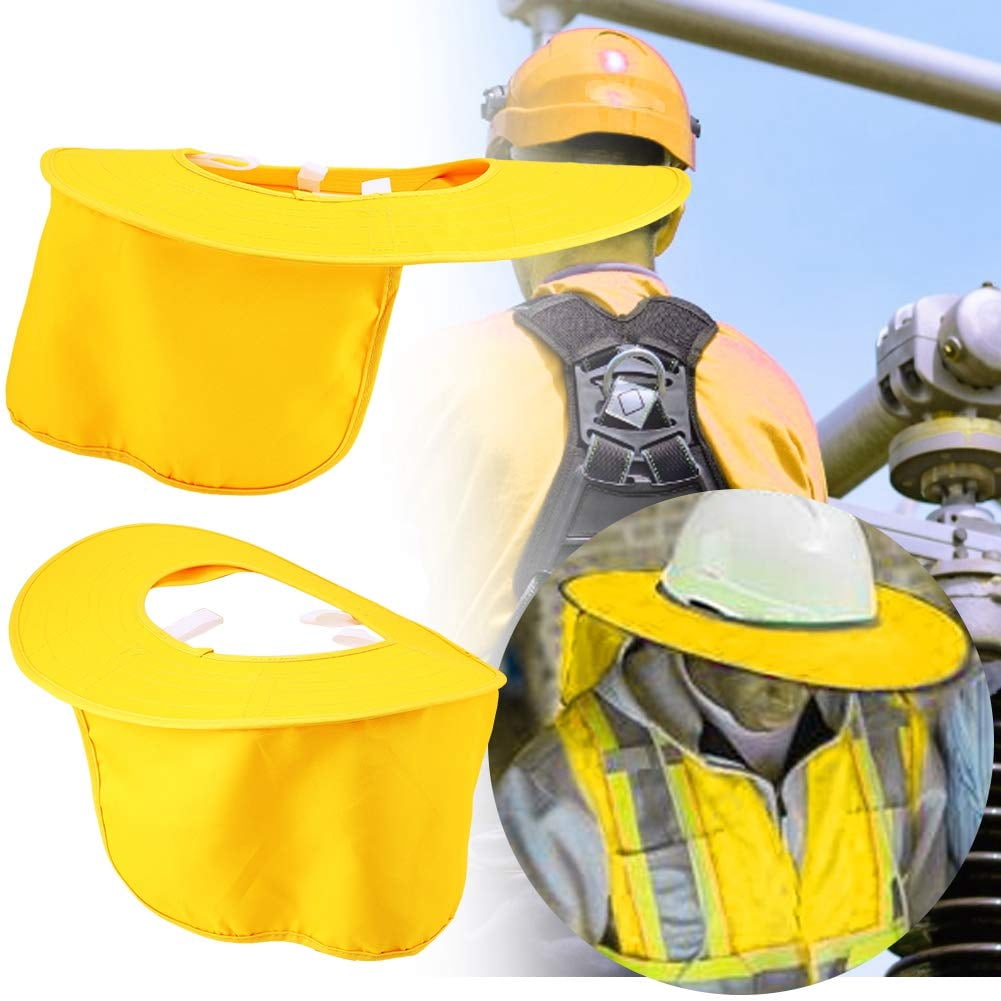 Sun Shade Hard Hats for Women Men, Widened Brim Face Protection Fiber ...