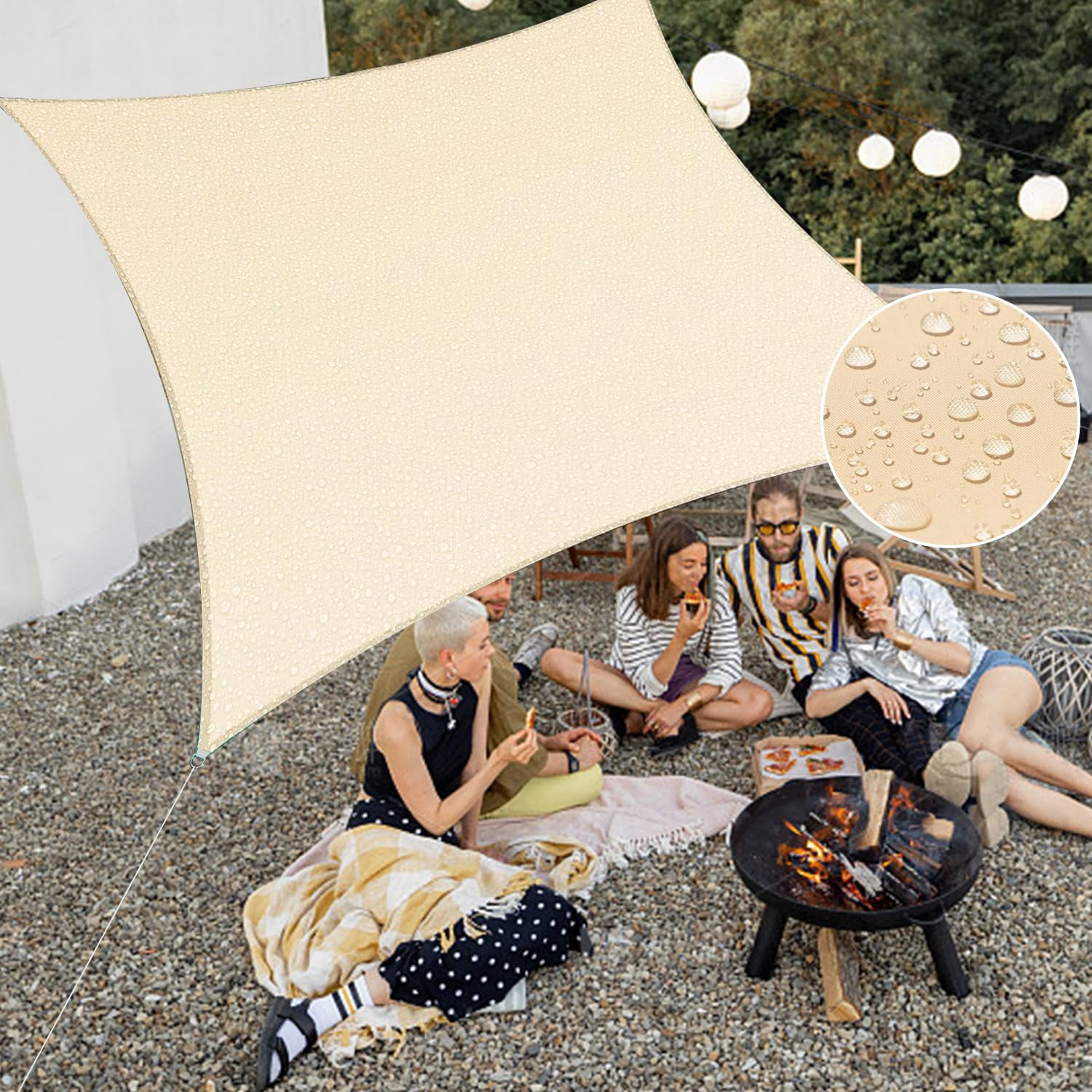 Sun Shade Sail 10' x 13', Waterproof UV Block Sunshade for Outdoor ...