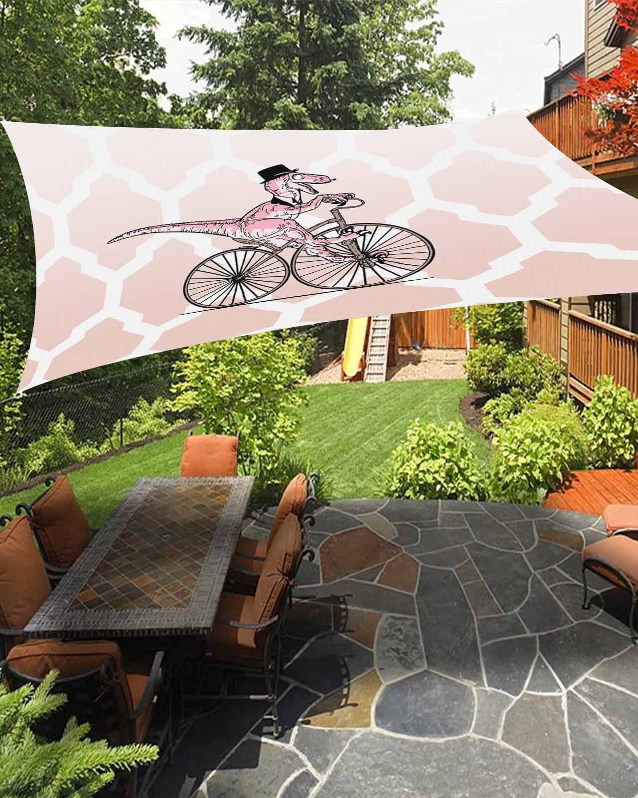 Sun Shade Sail 12x16Ft Dinosaur With Moroccan Texture Blush Pink ...