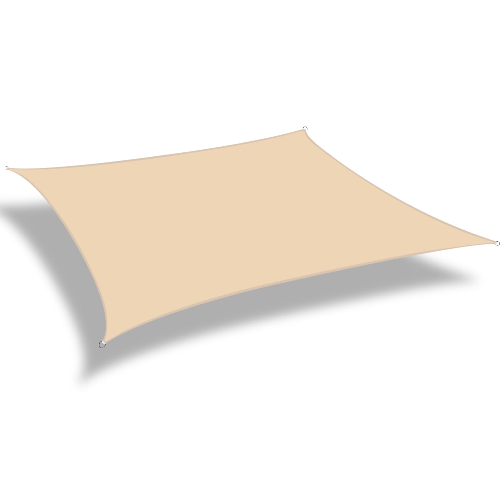 Sun Shade Sail 13' x 20' Sand Rectangle Canopy UV Block Cover for ...