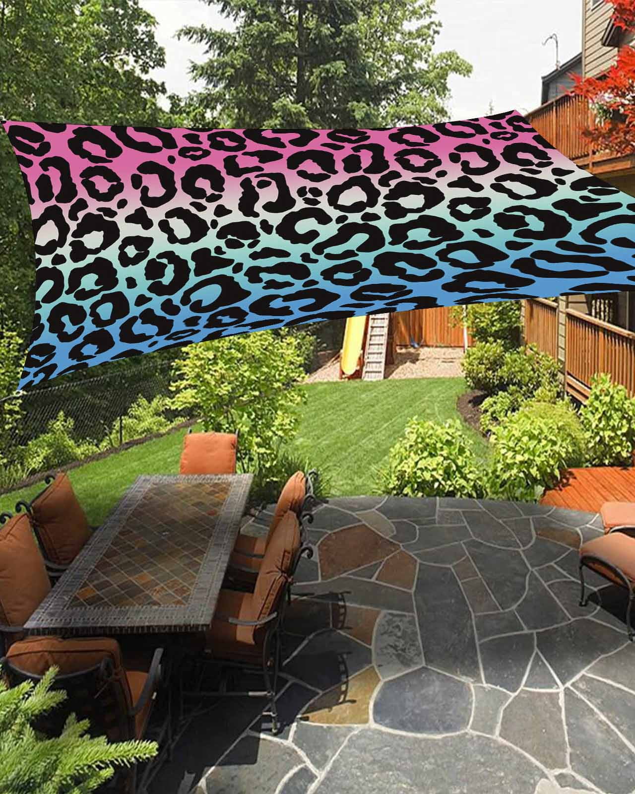Sun Shade Sail 14x18Ft Animal Gradient Leopard Print Uv Block Sunshade ...