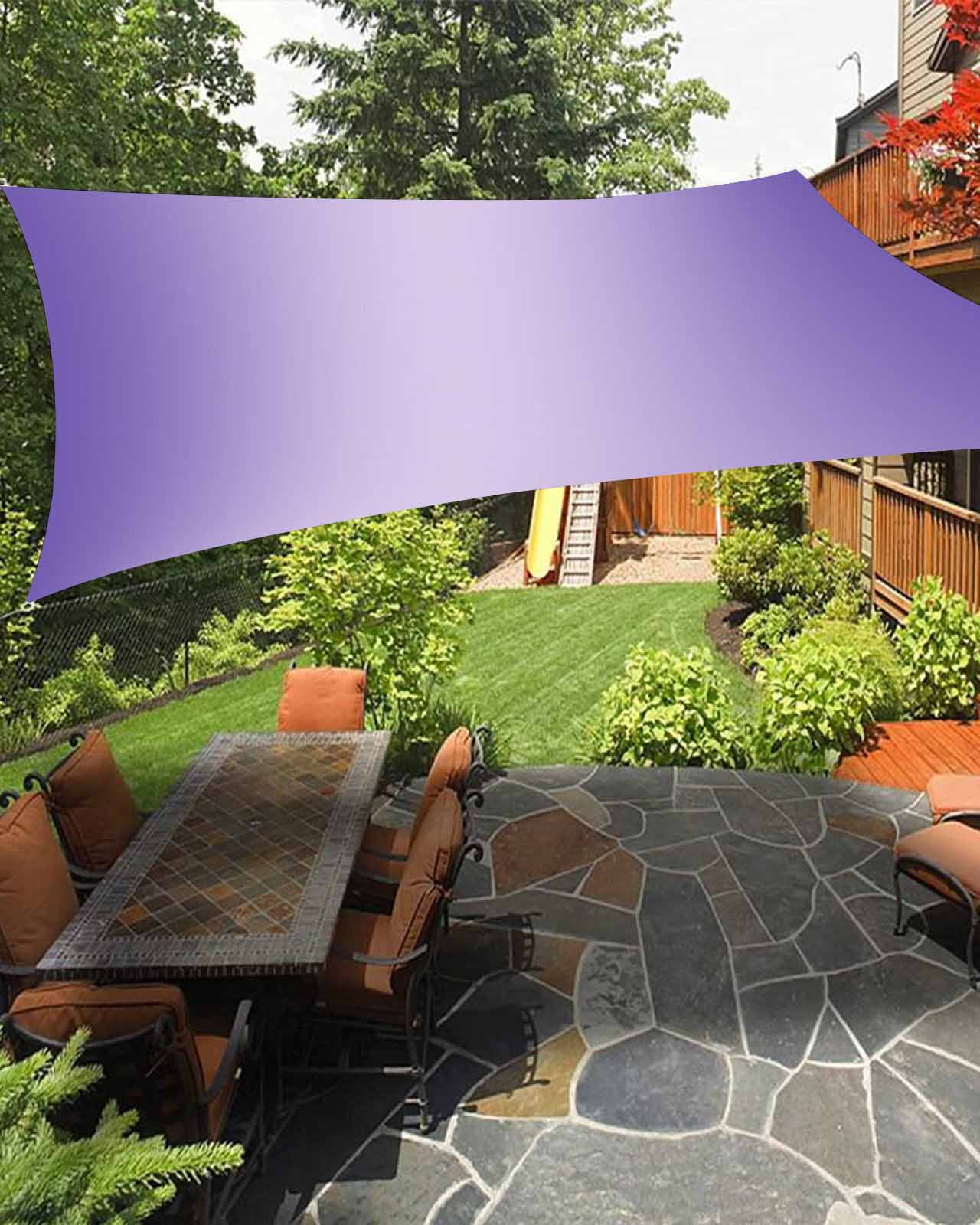 Sun Shade Sail 14x18Ft Ombre Abstract Gradient Violet Modern Art Uv ...
