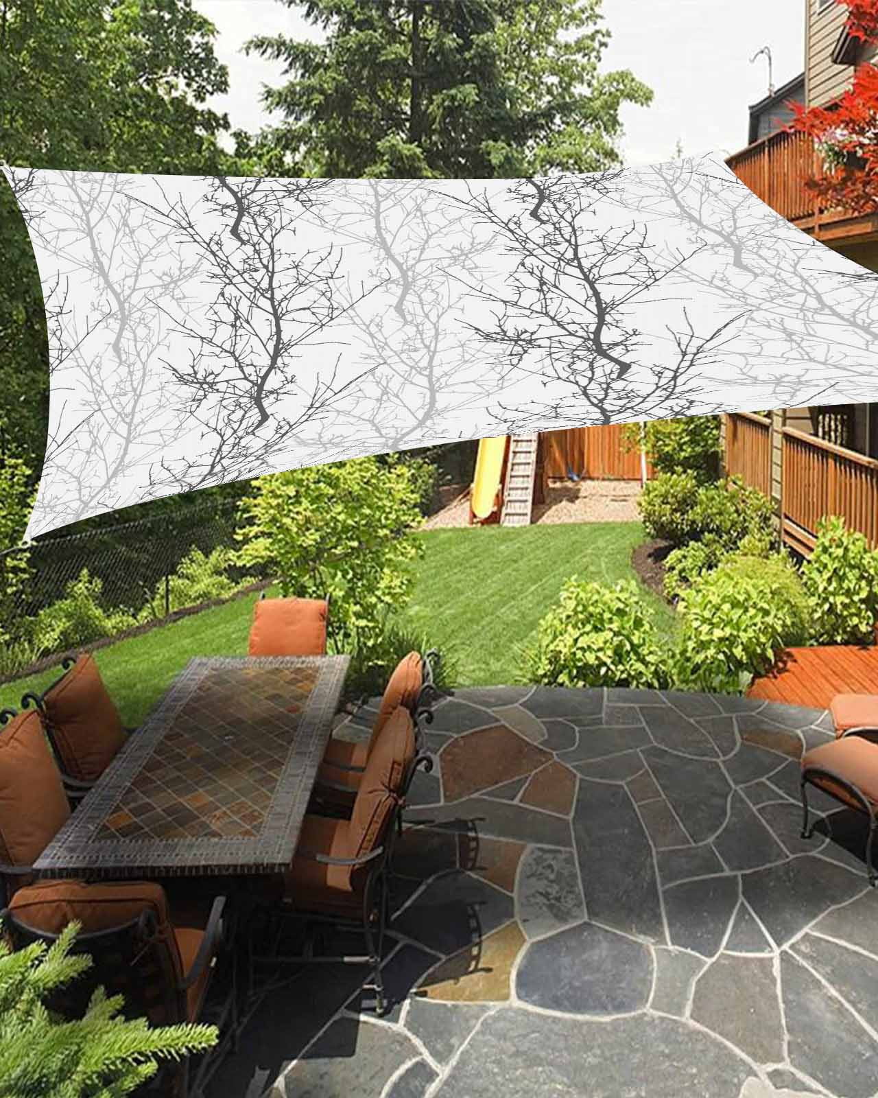 Sun Shade Sail 6.5x10Ft Grey Tree Branch Uv Block Sunshade Canopy ...