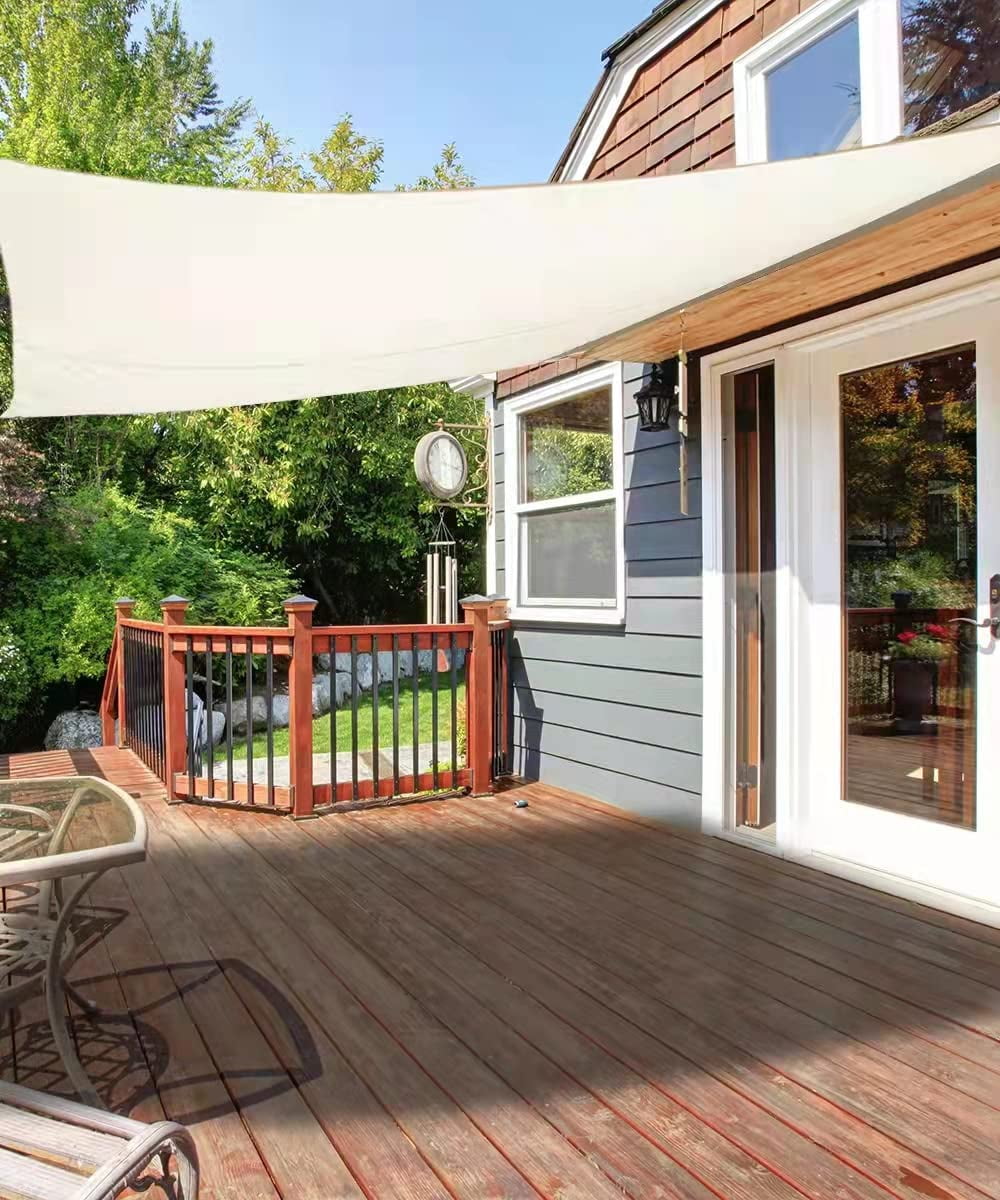 Sun Shade Sail 7X 13 Ft Waterproof Sail Cover Outdoor Rectangular Patio ...
