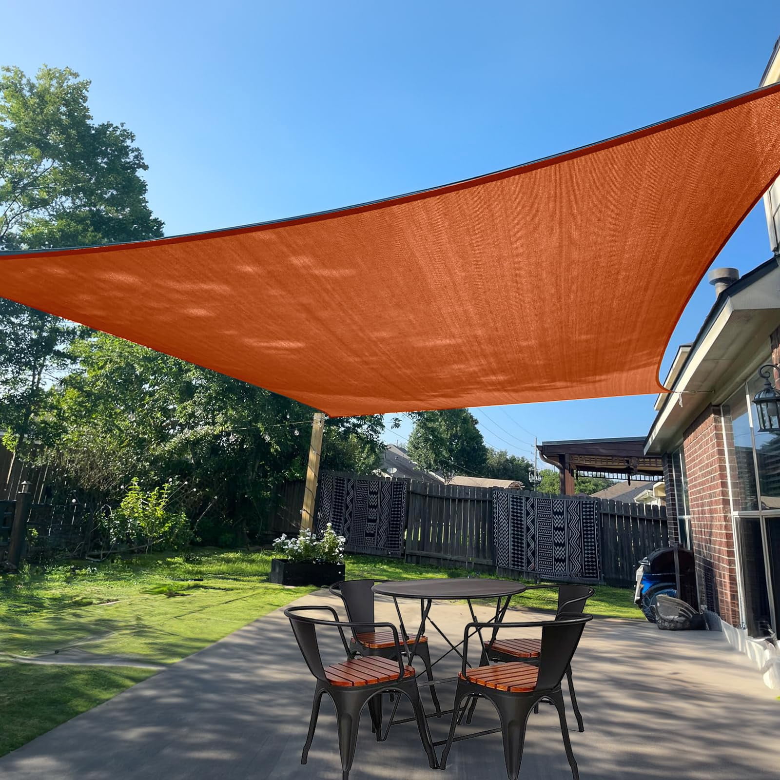 Sun Shade Sail 9' x 18' Terra Red Rectangle Canopy Sail Shade Cover UV ...