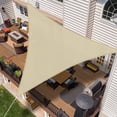 Sun Shade Sail Beige 8'x8'x8' Triangle Heavy Duty Canopy UV Block Sun ...
