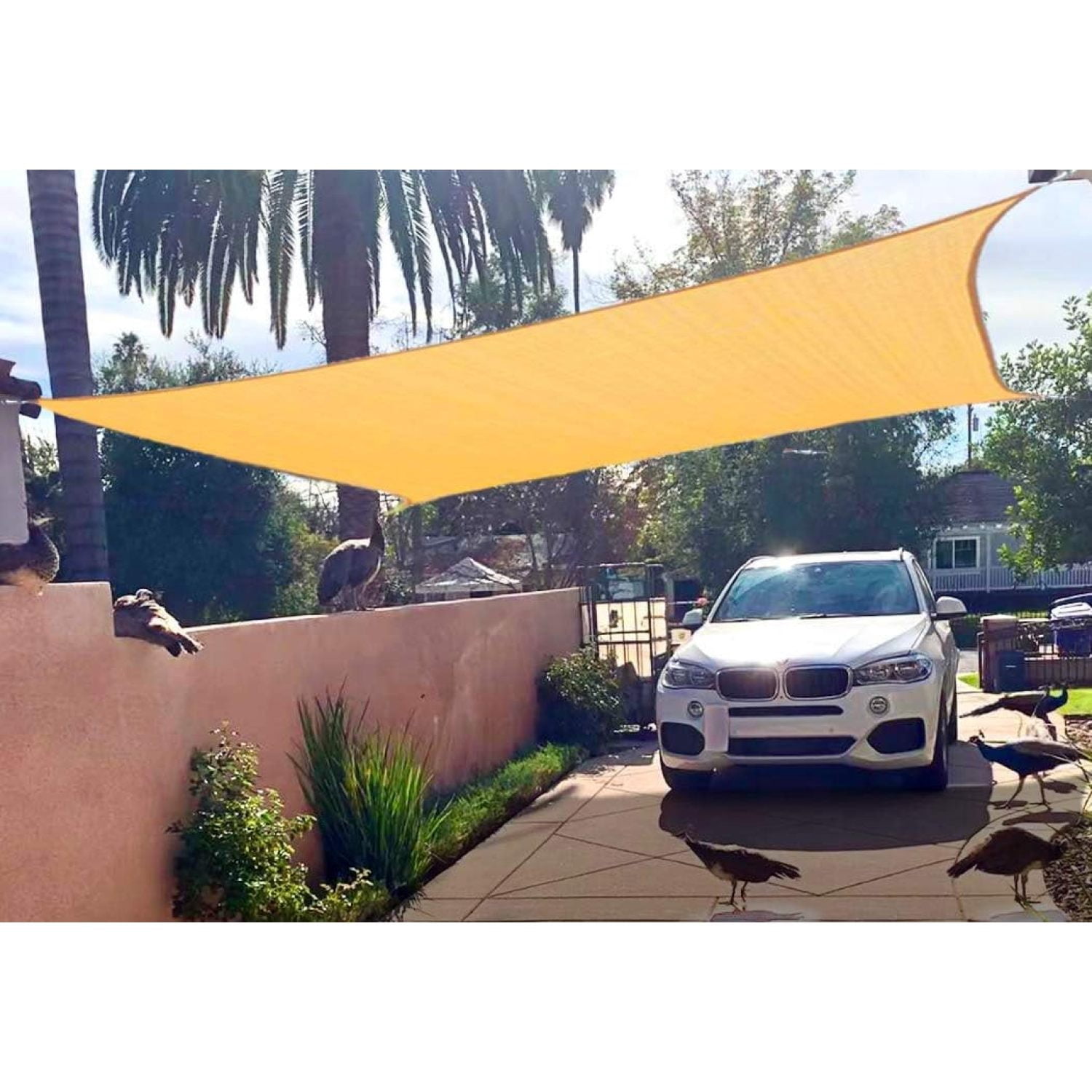 Sun Shade Sail Canopy 8' x 12',Rectangle Shade Cloth UV Block Sunshade ...