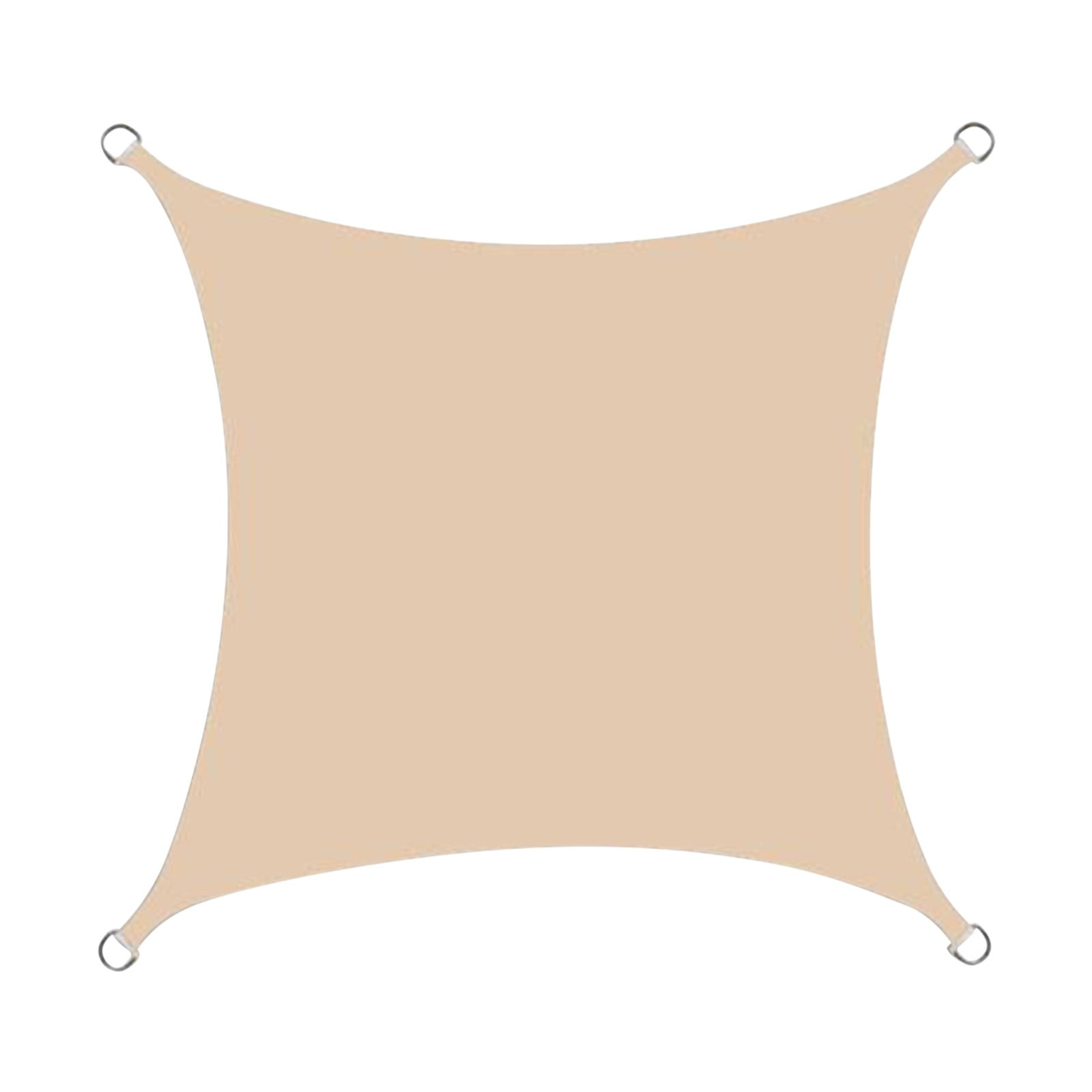 Sun Shade Sail Curved Edge Outdoor Shade Canopy 79"x79"Cream Breathable ...