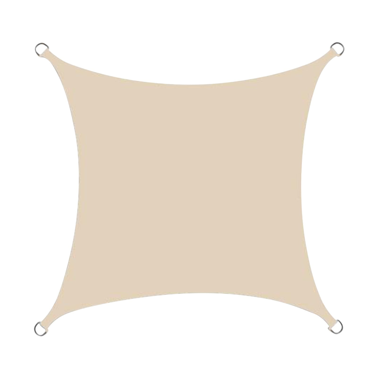 Sun Shade Sail Curved Edge Outdoor Shade Canopy 98"x98"Cream Breathable ...