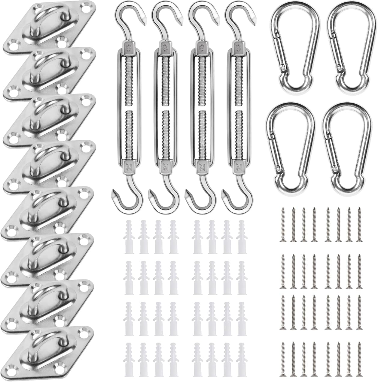 Sun Shade Sail Hardware Kit - 304 Stainless Steel Sunshades Canopy ...