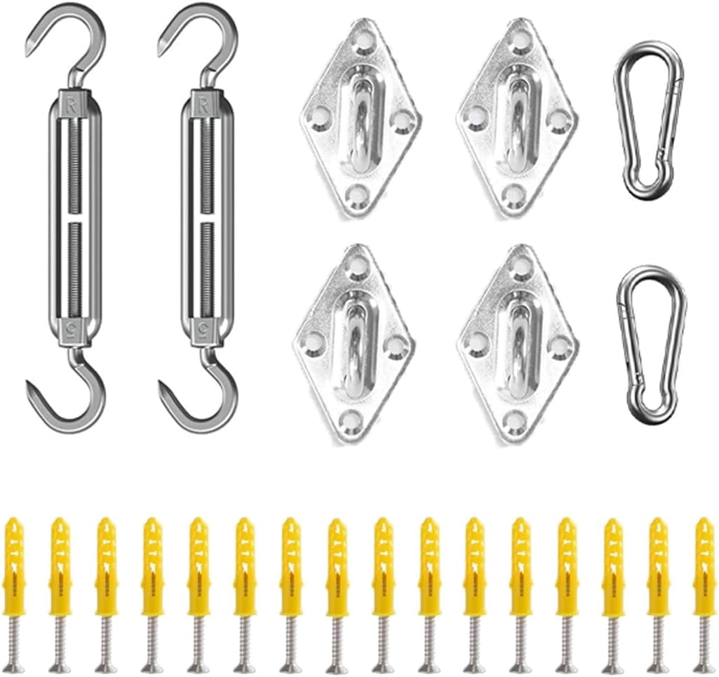 Sun Shade Sail Hardware Kit, 304 Stainless Steel for Triangle/Square ...