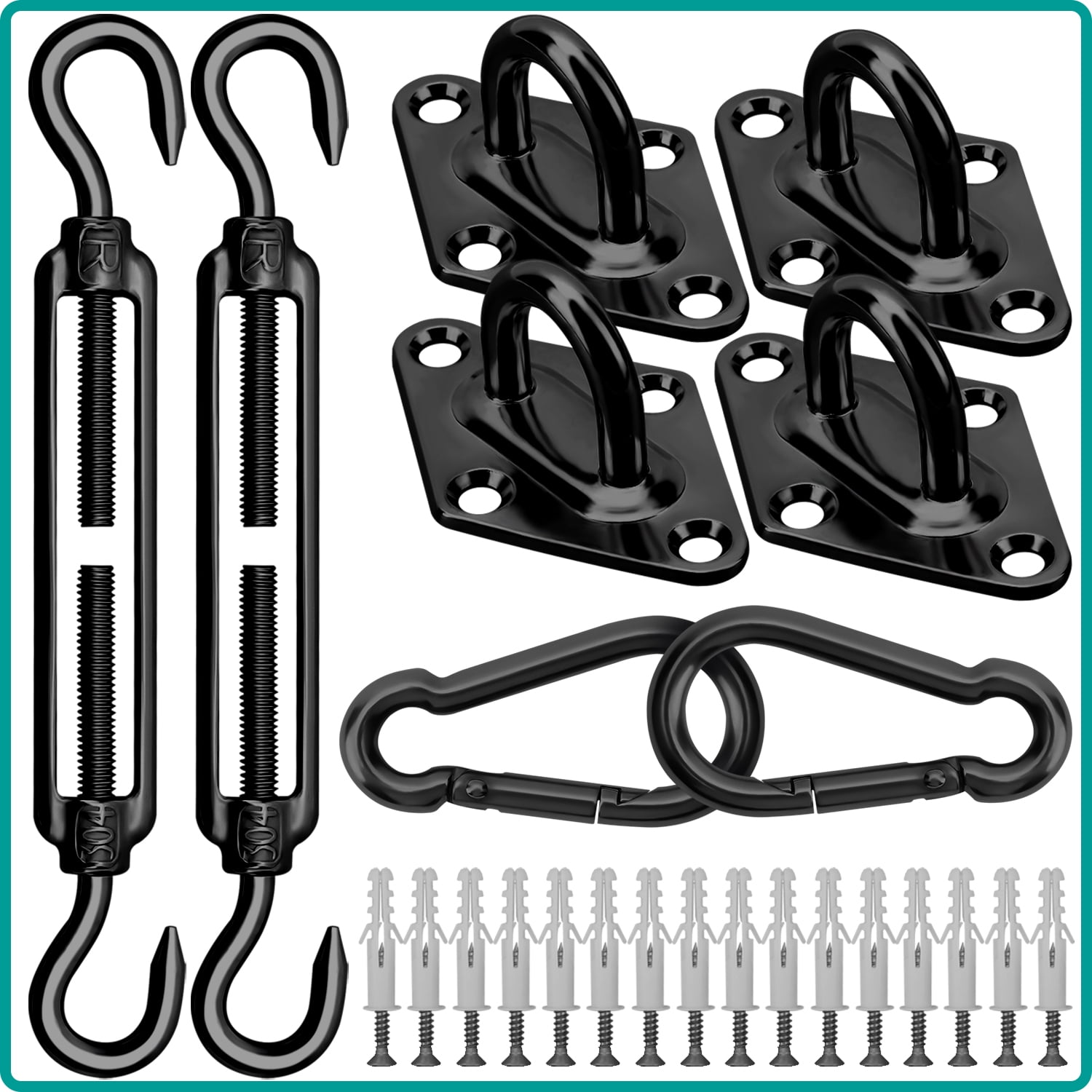 HYASIA Sun Shade Sail Hardware Kit 6 Inch Stainless Steel - Walmart.com