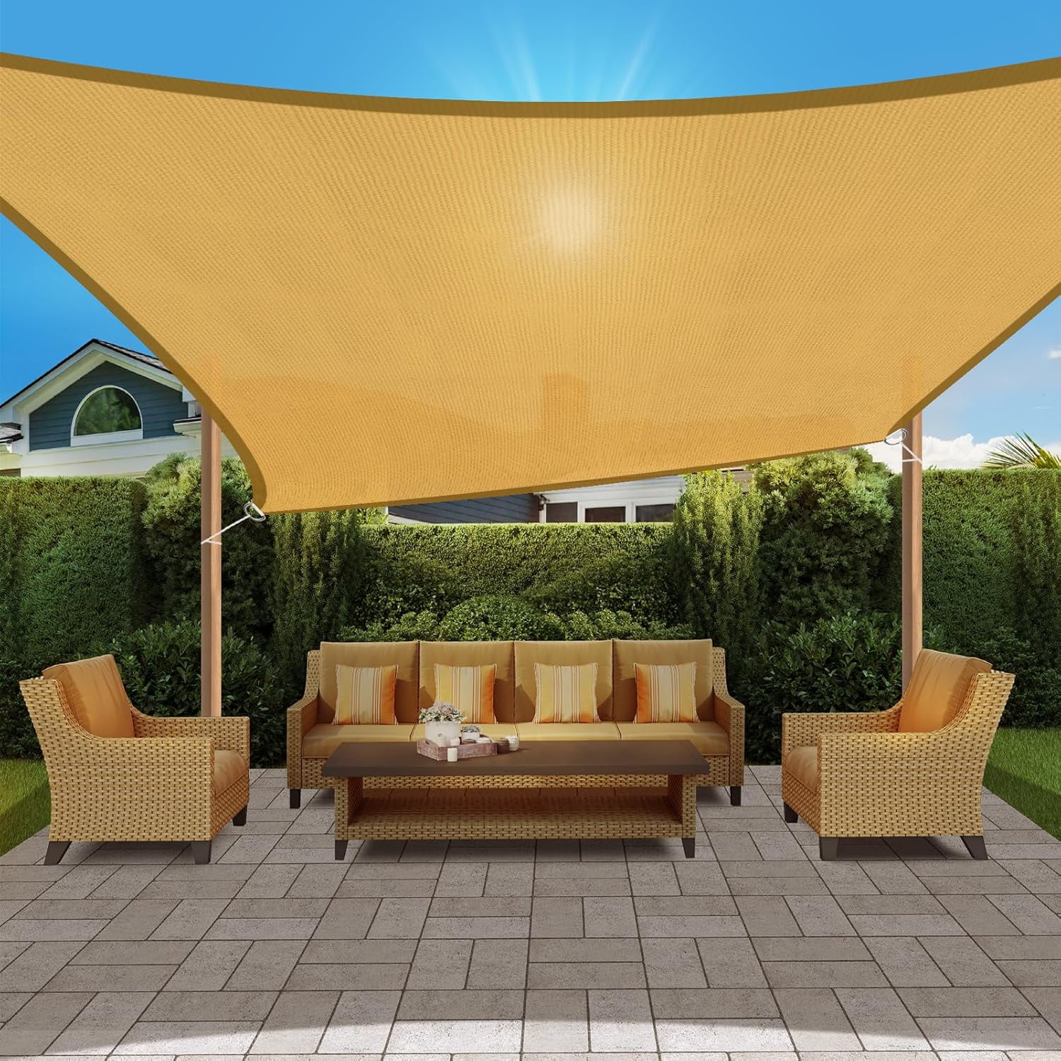 Sun Shade Sail,Heavy Duty UV Protection Beach Shade Canopy Wind sail ...