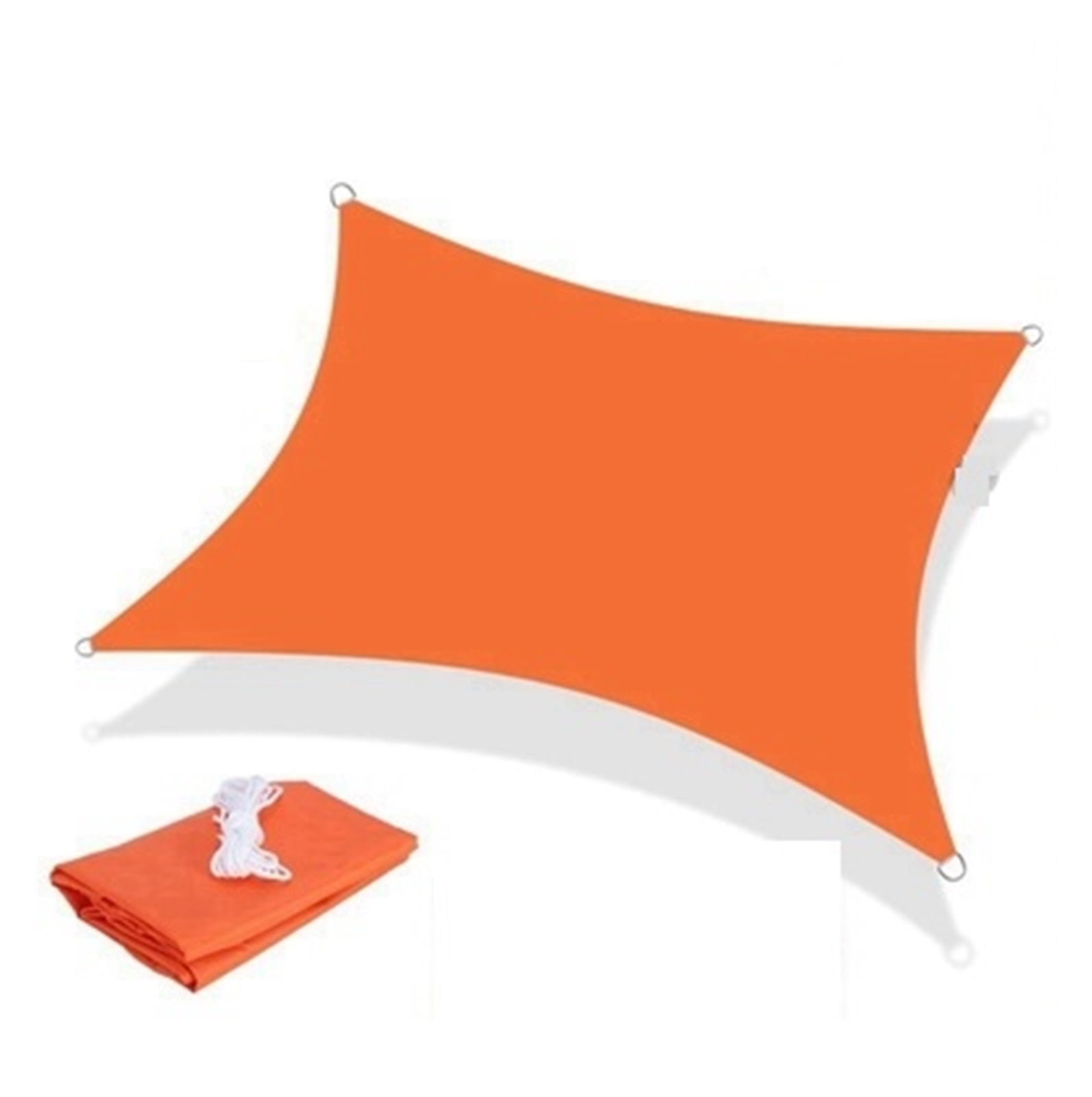 Sun Shade Sail Orange Rectangle Patio Canopy, UV Block Waterproof ...