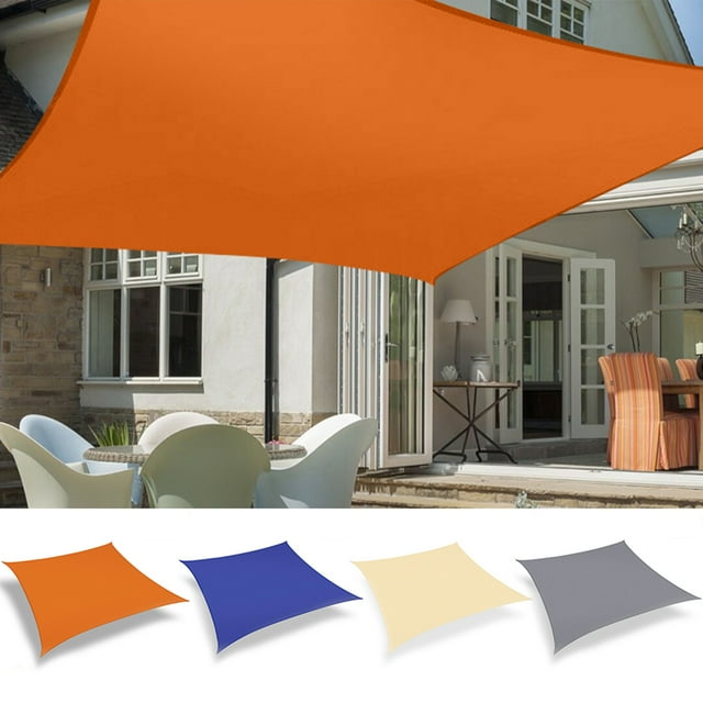 Sun Shade Sail Rectangle 6.5/10/12/13/16FT Waterproof Outdoor Garden ...