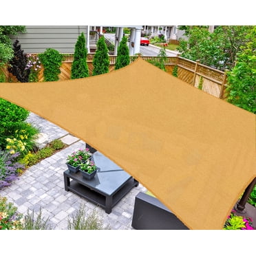 WORKPOINT Patio Sun Shade Sail Canopy Rectangle Shade Cloth UV Block ...