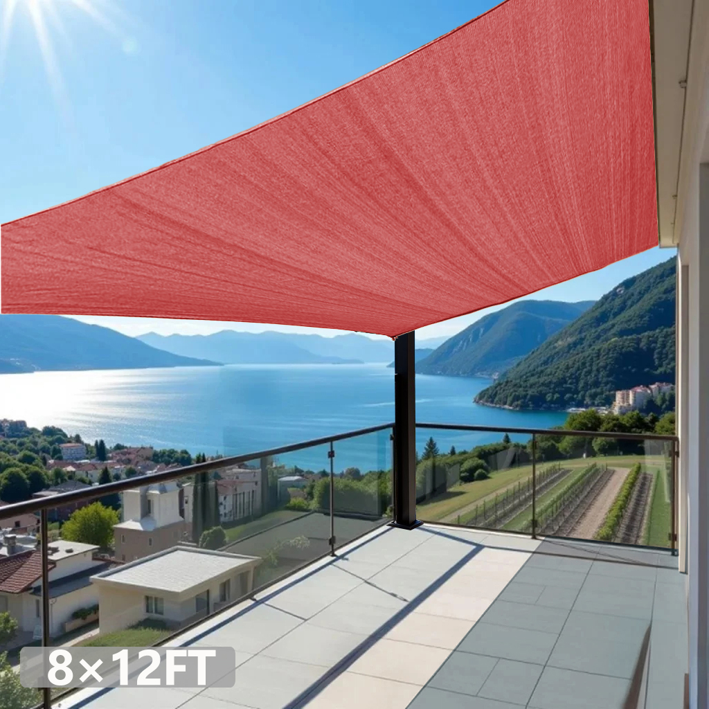 Sun Shade Sail Rectangle 8x12FT Canopy Patio Garden Covers Outdoor ...