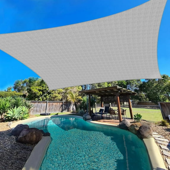 Sun Shade Sail Rectangle Canopy Cover for Outdoor Patio Pergola ...