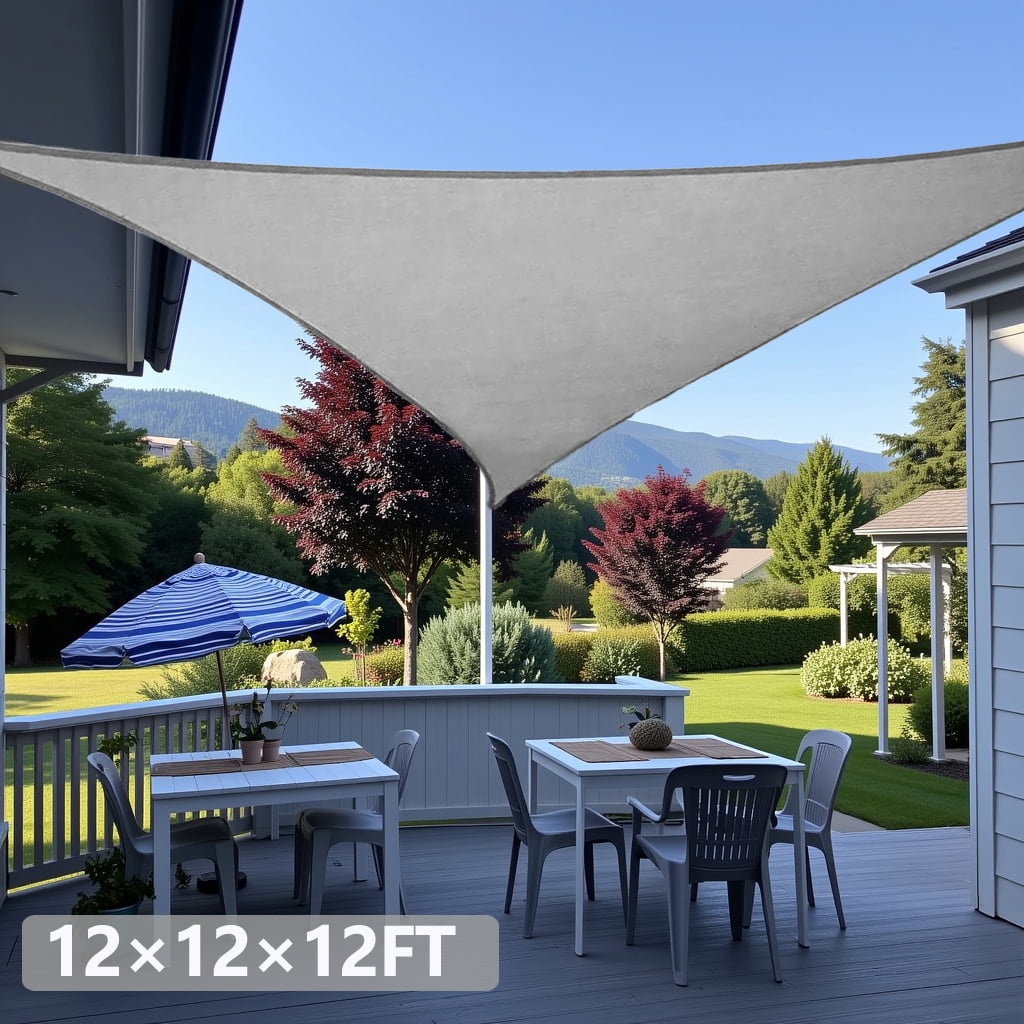 Sun Shade Sail Triangle 8/12/16FT Canopy Patio Garden Covers Outdoor ...