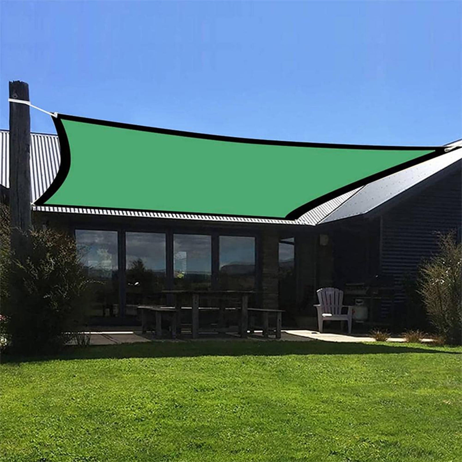 Sun Shade Sails Canopy, 185GSM（100%HDPE）Green Shade Sail UV Block for ...