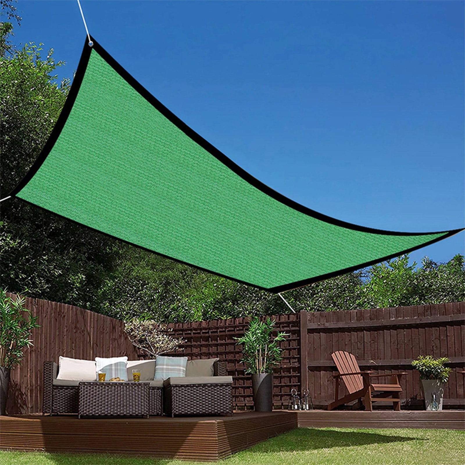 Sun Shade Sails Canopy, 185GSM（100%HDPE）Green Shade Sail UV Block for ...