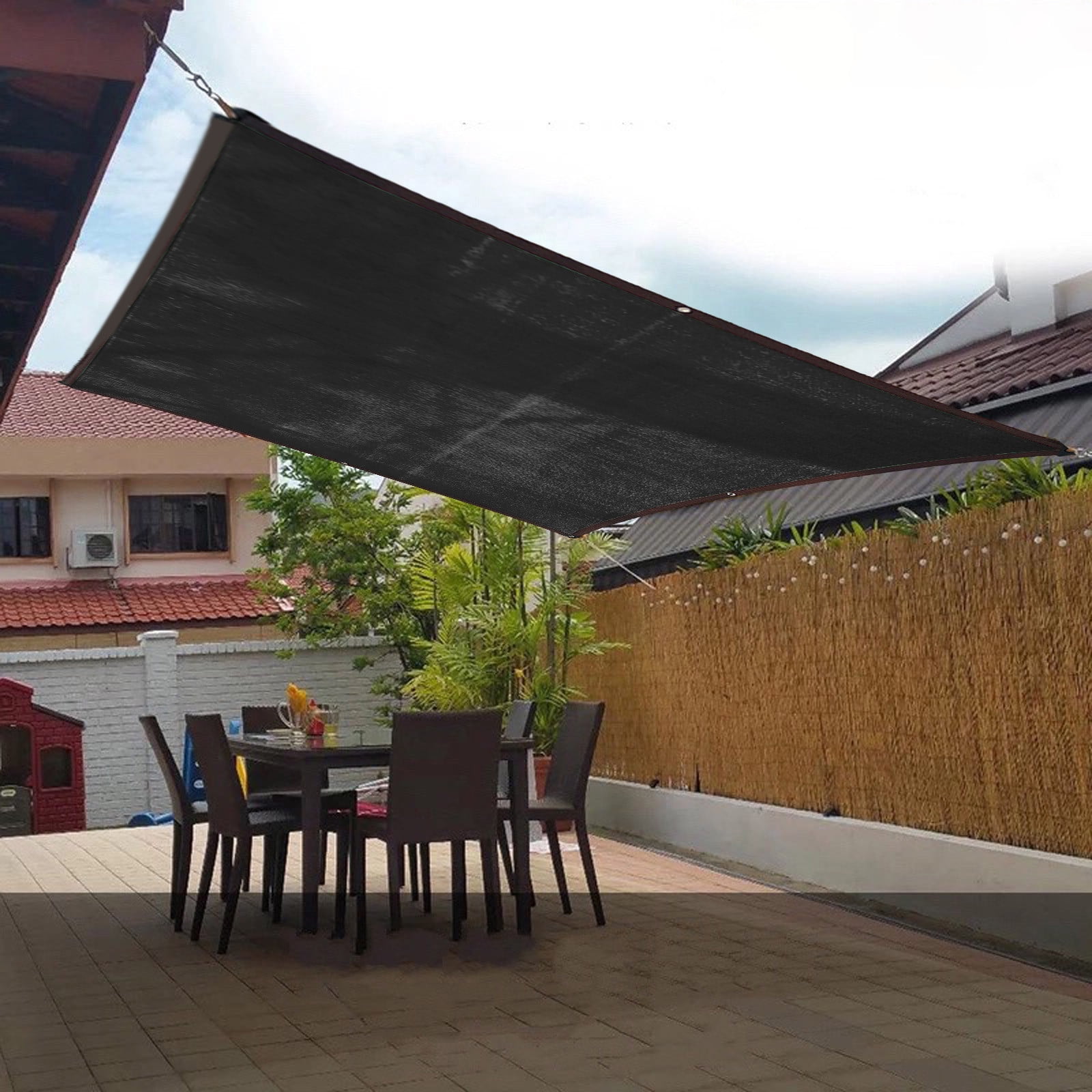 Sun Shade Sails Curved Canopy Rectangular Sand Shade Sail Permeable for ...