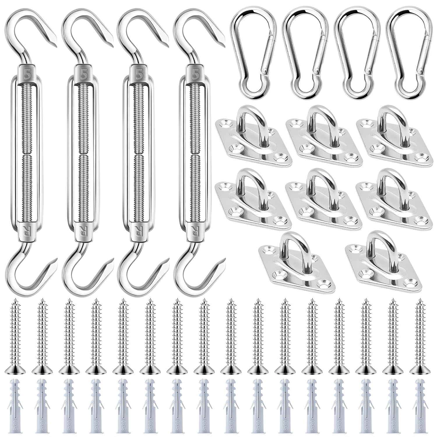 Sun Shade Sails Hardware Kit, M5 Triangle Rectangle Sun Shades ...
