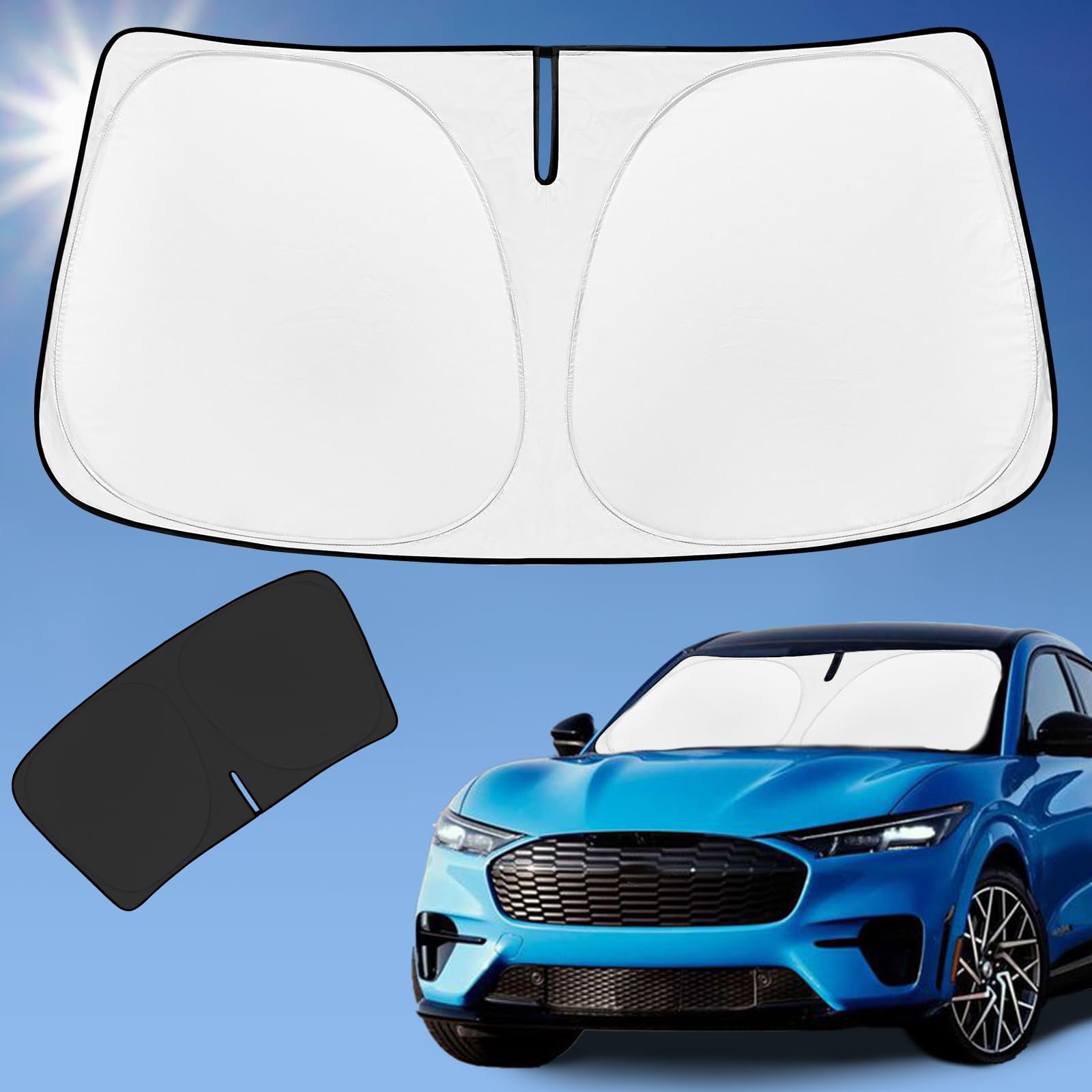 Sun Shade Sunshade for SSF20 2025 Ford Mustang Windshield Cover, 4 ...